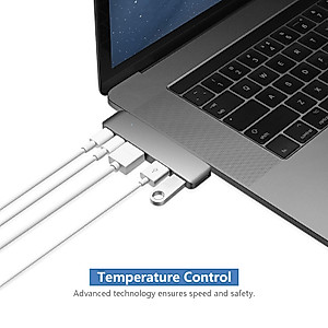 Purgo Mini USB C Hub Adapter Dongle for MacBook Air 2023-2018 and MacBook Pro 13 M2 2022-2016, MacBook Air USB Adapter with 4K HDMI, 100W PD, 40Gbps TB3 5K@60Hz, USB-C and 2 USB 3.0