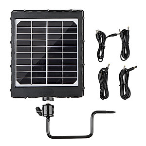 Solar panel, 3W portable solar panel kit, 8000mAh large capacity, 12V/9V/6V output 5V input, IP66 waterproof suitable for homes, solar lights, camping, trail camera, fishing