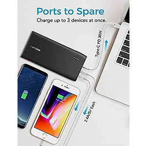VimPower Portable Charger 22000mAh PD 3.0 Power Bank QC 3.0 30W USB C for iPhone XS Max, XR, X iPad Pro, MacBook, Nintendo Switch