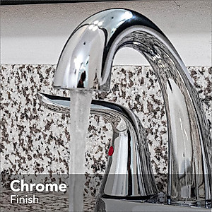 EZ-FLO Bathroom Faucet, High-Arc Lavatory Sink Faucet with 2 Handles, Chrome, 10589