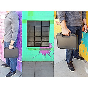 CASEMATIX Portable Hard Travel Case with Diced Foam Compatible with AAXA P7 Pico Projector, Ivation, Brookstone Projectors and Others with Mini Tripod, Charger, and Small Accessories - Case Only