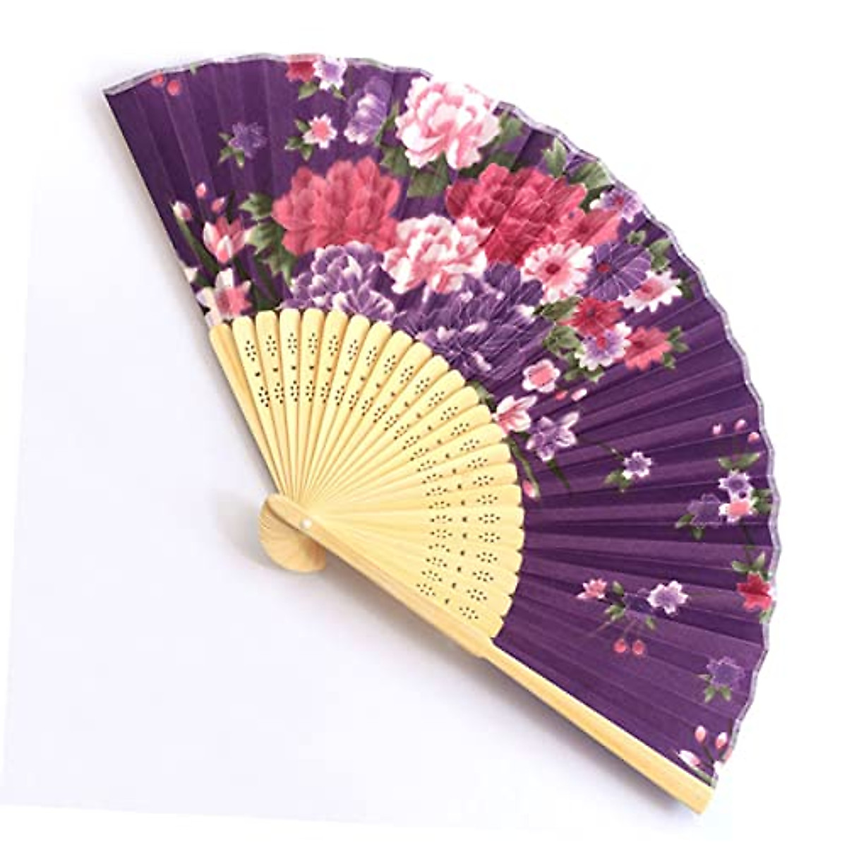 MUSISALY 2pcs Silk Folding Chinese Silk Fans Hand Folding Fans Chinese Hand Fan chinese fan Chinese Folding Fans Japanese Hand Fan collapsible fan hand fans bamboo ancient fan men and women