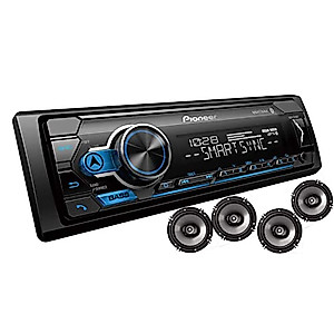 Pioneer MXT- S3166BT Digital Media Receiver + (4) 6.5" 2 Way Speaker Bundle with Pandora Premium Trial