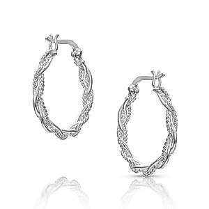 Montana Silversmiths Braided Rope Hoop Earrings - ER4580