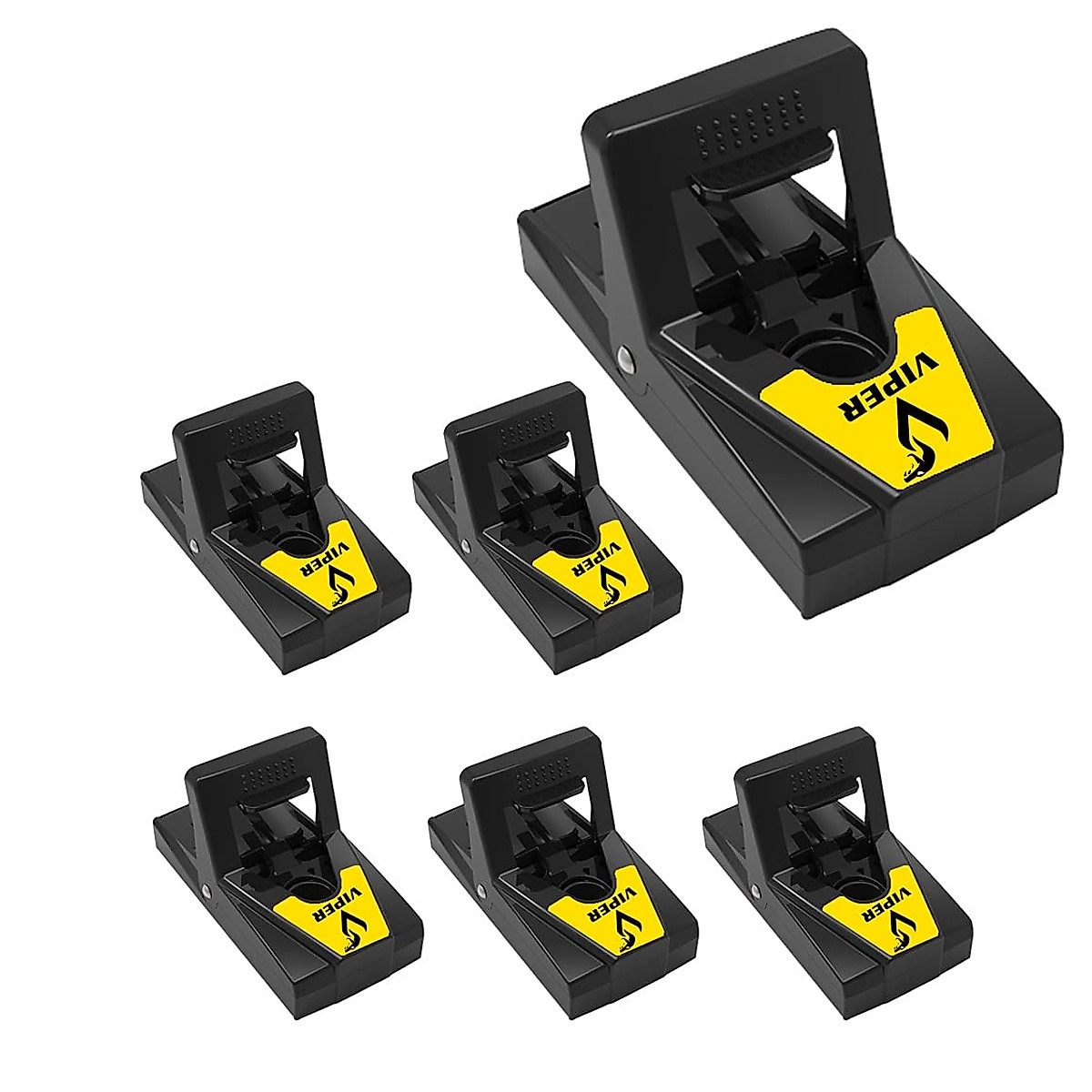 Viper Mouse Traps Lightning Fast Snap Trap, Premium Disposable or Reusable Mouse Traps (Viper Mouse Trap - 6 Pack)