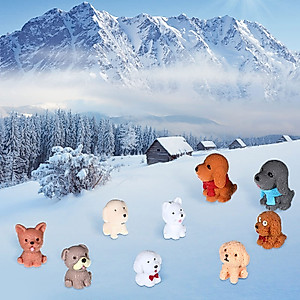 Marsui 40 Pieces Mini Dog Figurines Playset Realistic Detailed Toy Dogs Little Puppy Figures Educational Dogs Animals Toys for Birthday Christmas Easter Cake Topper Decorations