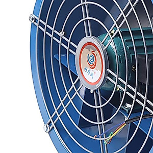 DNYSYSJ Industrial Direct Drive Barrel Fan 10'' 1420r/min High Velocity Barrel Fan Heavy Duty Rolled Steel Housing Water Proof Switch