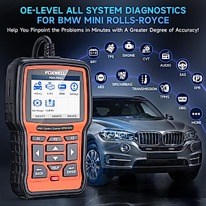 FOXWELL NT510 Elite Fit for BMW OBD2 Scanner + FOXWELL BT100 Battery Tester for 12V Car Batteries