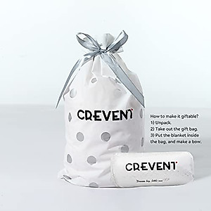 CREVENT 30''X40'' Cute Cozy Fluffy Warm Baby Blanket for Boys Infants Toddlers' Bedding Crib Cot Stroller, Baby Shower Birthday Newborn's Gift - Grey Cloud