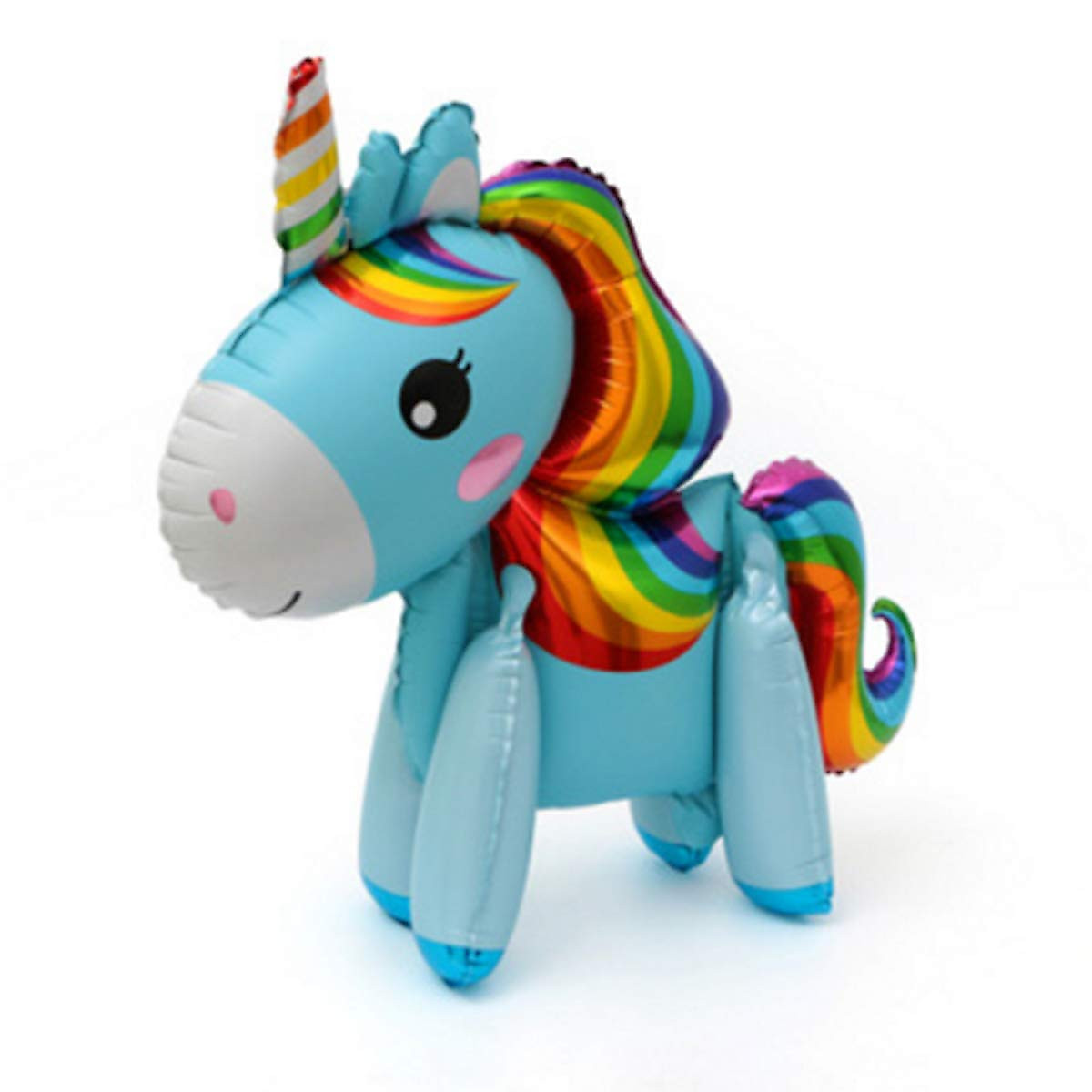 6 Pack 3D Unicorn Balloons Walking Animal Balloons Aluminum Foil Balloons for Birthday Party Decorations Supplies Wedding Baby Shower Decoration, 6 Style