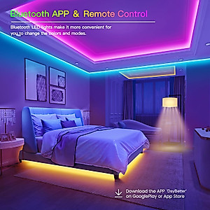 GUPUP 100 FT LED Strip Lights,Rope Lights,Bluetooth APP Control,Color Changing Light Strip,Lights sync with Music,para cuarto,LED Lights for Bedroom...
