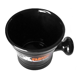 Classic Samurai Men's Shaving Set with Stainless Steel Professional Barber Straight Razor Shavette with Pure Badger Shaving Brush, Arko Stick Soap and Porcelain Mug