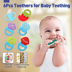 AZEN 18Pcs Baby Toys 3-6 Months, Baby Rattles 0-6 Months, Newborn Infant Baby Toys 0-3 Months, Baby Rattles 0-6 Months, Baby Toys 6 to 12 Months, Baby Boy Girl Gifts Set