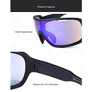 Lorsoul Polarized Sports Cycling Sunglasses Bike Glasses for Men Women Running Driving Fishing Golf Baseball Racing Ski Goggles (White/Red)