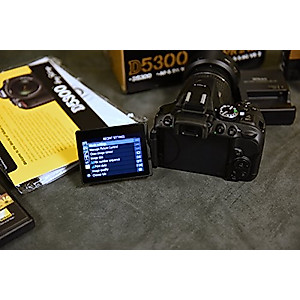 Nikon D5300 DX-format Digital SLR Kit w/ 18-55mm VR II and 55-300mm VR Lens Kit (Black)