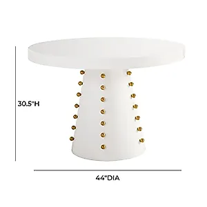 TOV Furniture Janice White Lacquer Dinette Table