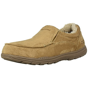 Skechers Men's 66445 Expected X Slipper, Tan, 12 Medium US