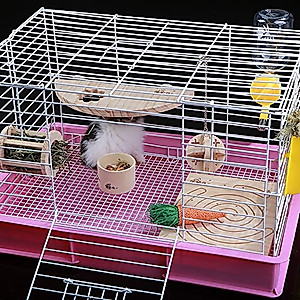 HAICHEN TEC Rabbit Scratch Board - Wooden Foot Pad Mat Bunny Chew Toy Grinding Claws Teeth Natural Wood for Small Animal Rabbit Hamster Chinchilla Guinea Pig Ferret Gerbil Bunny Squirrel Rat (Wood)