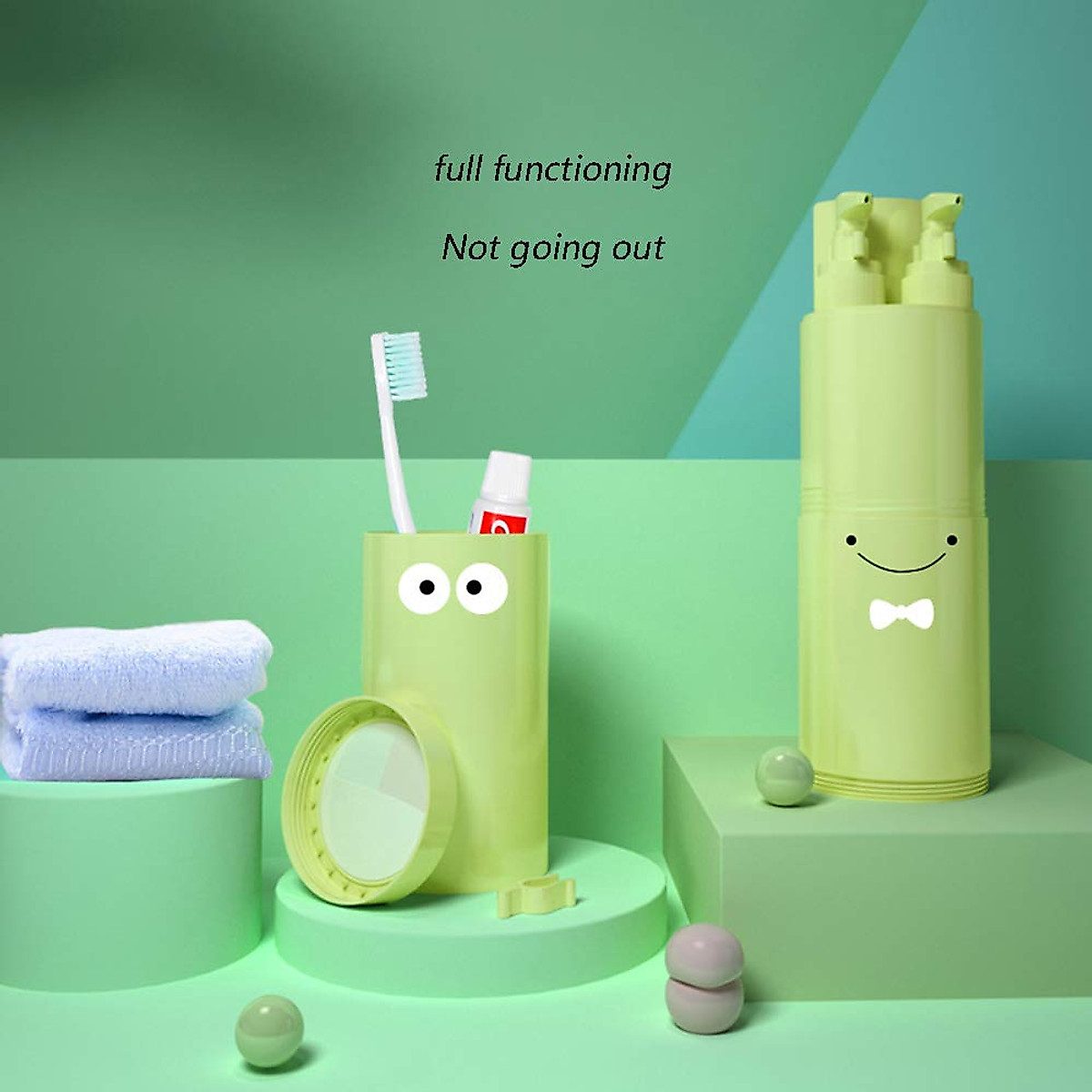 Household items Portable toiletries kit, Business Trip Washing Storage Bag, Bottled Washing Cup, Fully Functional Toothbrush Storage Box, Suitable for Travel and Outdoor