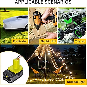 Power Adapter Wheel Compatible with Ryobi 18V Battery with 30A Fuse & Wire terminals, Power Connector for Rc Car, 12 Gauge Robotics, Rc Truck, DIY, Work