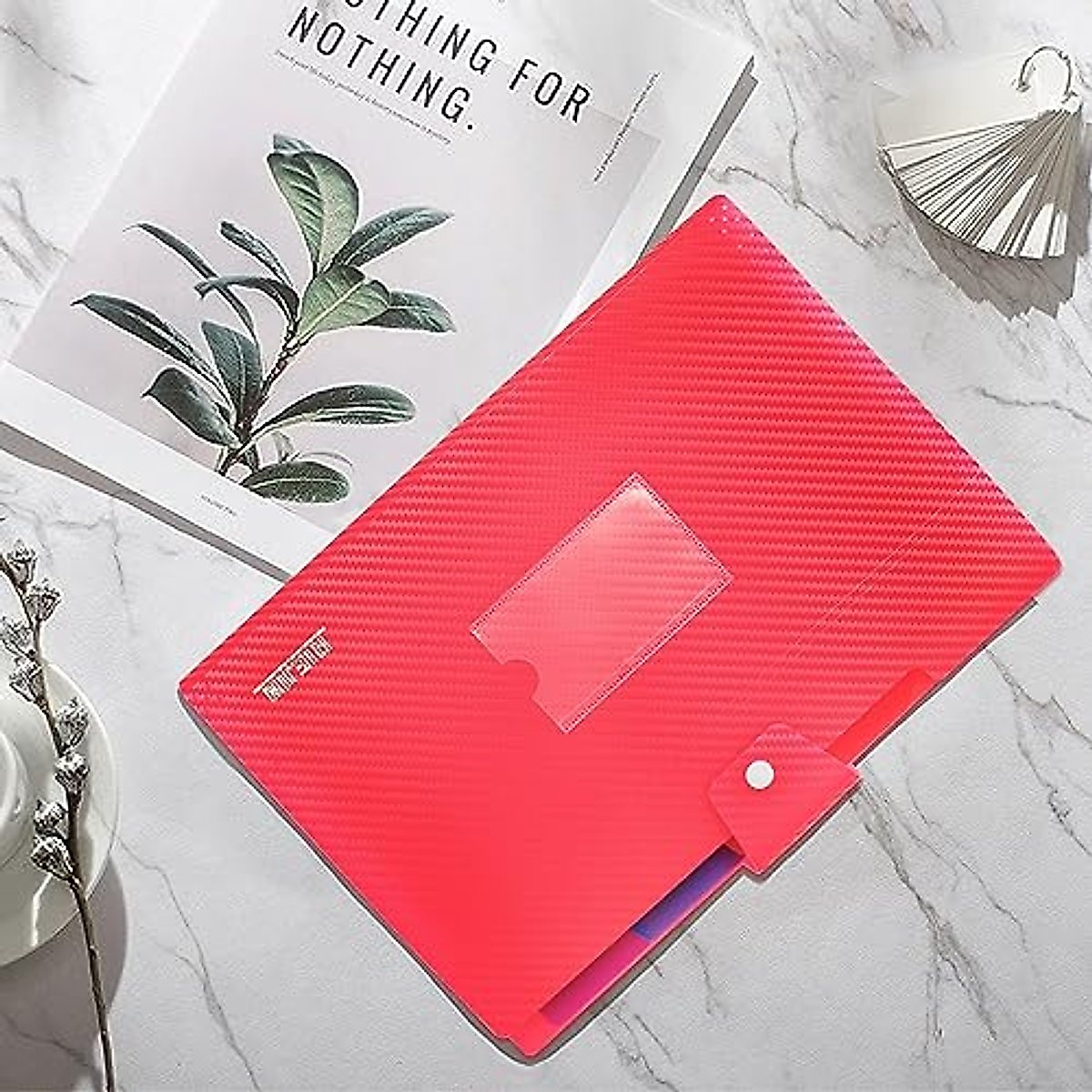 3 Pack Expanding File Folder, 5-Pockets Accordion File Organizer with Labels, Letter A4 Paper Portable Expandable File Folder for Office School