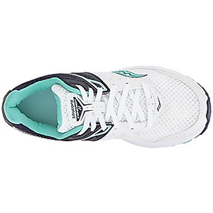 Saucony Women's Cohesion 11 Running Shoe, White/Teal, 8 Medium US