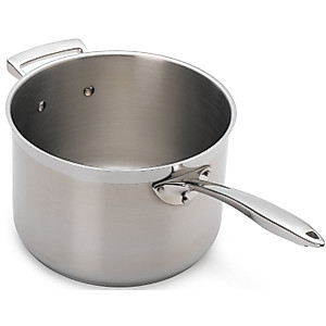Browne (5724037) THERMALLOY 7.6qt SS Sauce Pan- Deep w/Helper Handle NSF