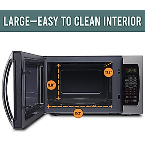 Farberware FMO13AHTBKI Professional 1.3 Cu. Ft. 1100-Watt Microwave Oven with Sensor, Stainless Steel