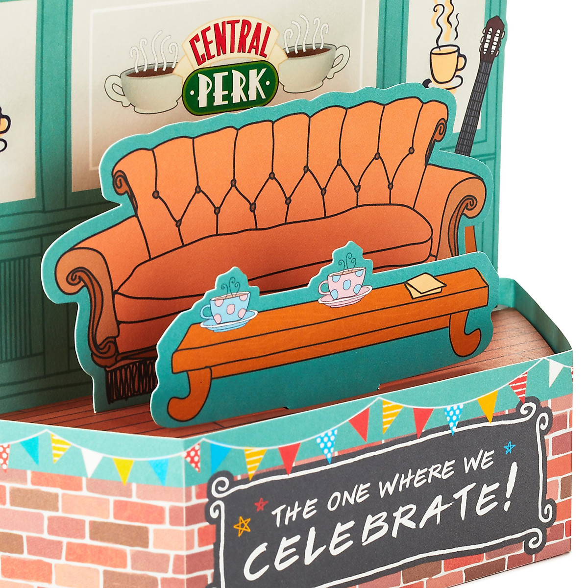 Hallmark Paper Wonder Friends Pop Up Card (Central Perk Couch) for Birthdays, Graduations, Celebrations