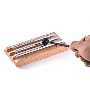 Three Tone Meditation Chime, Trio Hand Chime Bell Percussion Instrument for Yoga, and Teachers’ Classroom Management