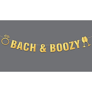 Party Tarty-Bach & Boozy Banner Sign Garland Pre-strung For Bachelorette Party Champagne Bubbly Wine Bar Men Or Women-Women Bachelorette Party Decorations Naughty Hen Party Supplies