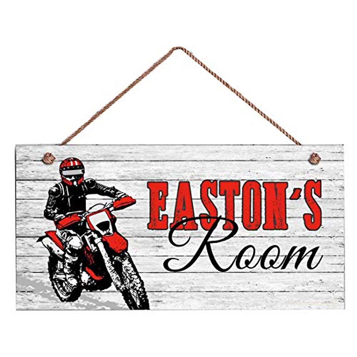 WOODSIGN Rustic Sports Room Sign - Personalized Kids Name Sign, 5" x 10"