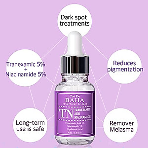 Tranexamic Acid 5% Serum with Niacinamide 5% for Face/Neck - Helps to Reduce the Look of Hyper-Pigmentation, Discoloration, Dark Spots, Remover Melasma, 1 Fl Oz