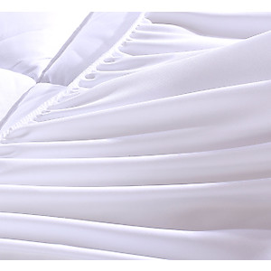 Premium Plus Mattress Pad, Breathable, Quilted Topper, Deep Pocket, Stretch to Fit, Microfiber, Extra Plush, RV Short King 72 by 75 inches, 18 inch Depth, 15 oz Fill per sq yd White