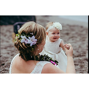 10 Pieces Women Chiffon Flowers Hair Clips Butterfly Orchid Alligator Clips for Bridal Wedding Accessory Beach Party Wedding Event Decor