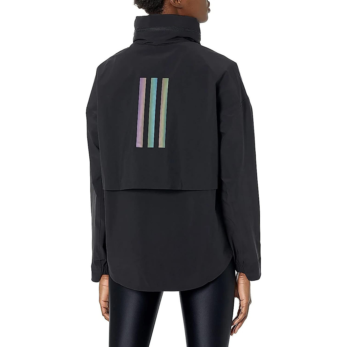 adidas Outdoor,Womens,MYSHELTER Jacket,Black/Rainbow Reflective,Medium