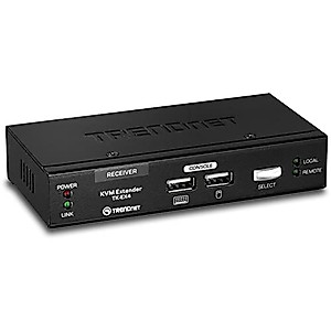 TRENDnet KVM Extension Kit, Extend Keyboard/Video/Mouse Controls, up to 100 Meters (328 ft.), Hot-Keys, Transmitter, Receiver, PS/2, VGA, TK-EX4