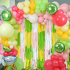 Generic Bachelorette Party Decorations, 18"" 10"" 5"" Bachelorette Balloon Arch with Lemon Ring Balloons for Bridal Shower Girls Birtdhay Mexican Fiesta Bachelorette Party Decorations