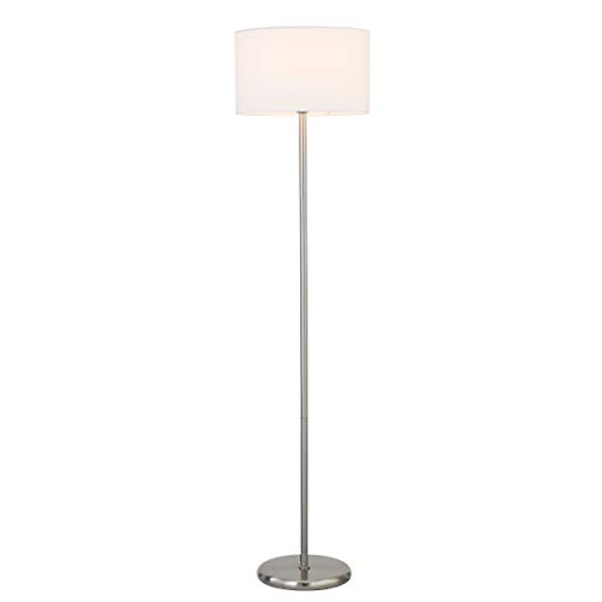 Amazon Basics Floor Standing Lamp with LED Bulb - 13.7" x 13.7" x 56.8", White Shade