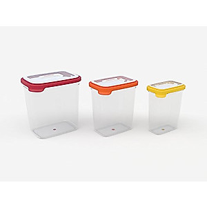 Joseph Joseph Nest Storage Tall Plastic Food Storage Containers Set with Lids Airtight Microwave Safe, 6-Piece