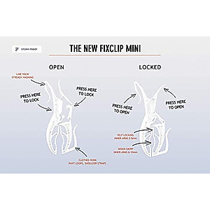 FIXCLIP Mini 16-Pack - Probably The Worlds Strongest Clothespin - Lockable & Storm-Proof - Never Lose Your Laundry Again!