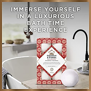 Nubian Heritage Bath Bombs Coconut and Papaya Renewing Bath and Body Products 1.6 oz 6 Count