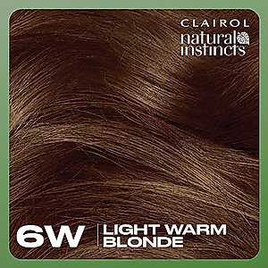 Clairol Natural Instincts Demi-Permanent Hair Dye, 6W Light Warm Brown Hair Color, Pack of 1