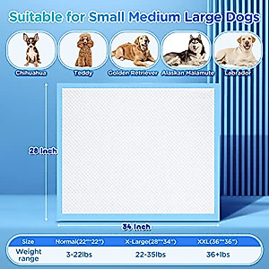 Gimars XXL Thicken 6 Layers Ultra Absorbent Dog Pee Pads Extra Large Leak-Proof Odor-Control Puppy Training Pads Quick Dry Pee Pads for Dogs Cats Pets