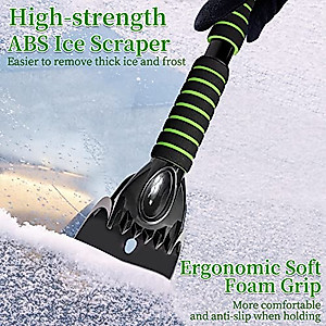 SEAAES 44 Inch Ice Scraper and Snow Brush for Car Windshield, Extendable Snow Removal Brush with Foam Grip for Truck SUV Vehicle Window