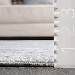 nuLOOM Jayla Barbed Iris Medallion Area Rug, 6' 7" x 9', Blue