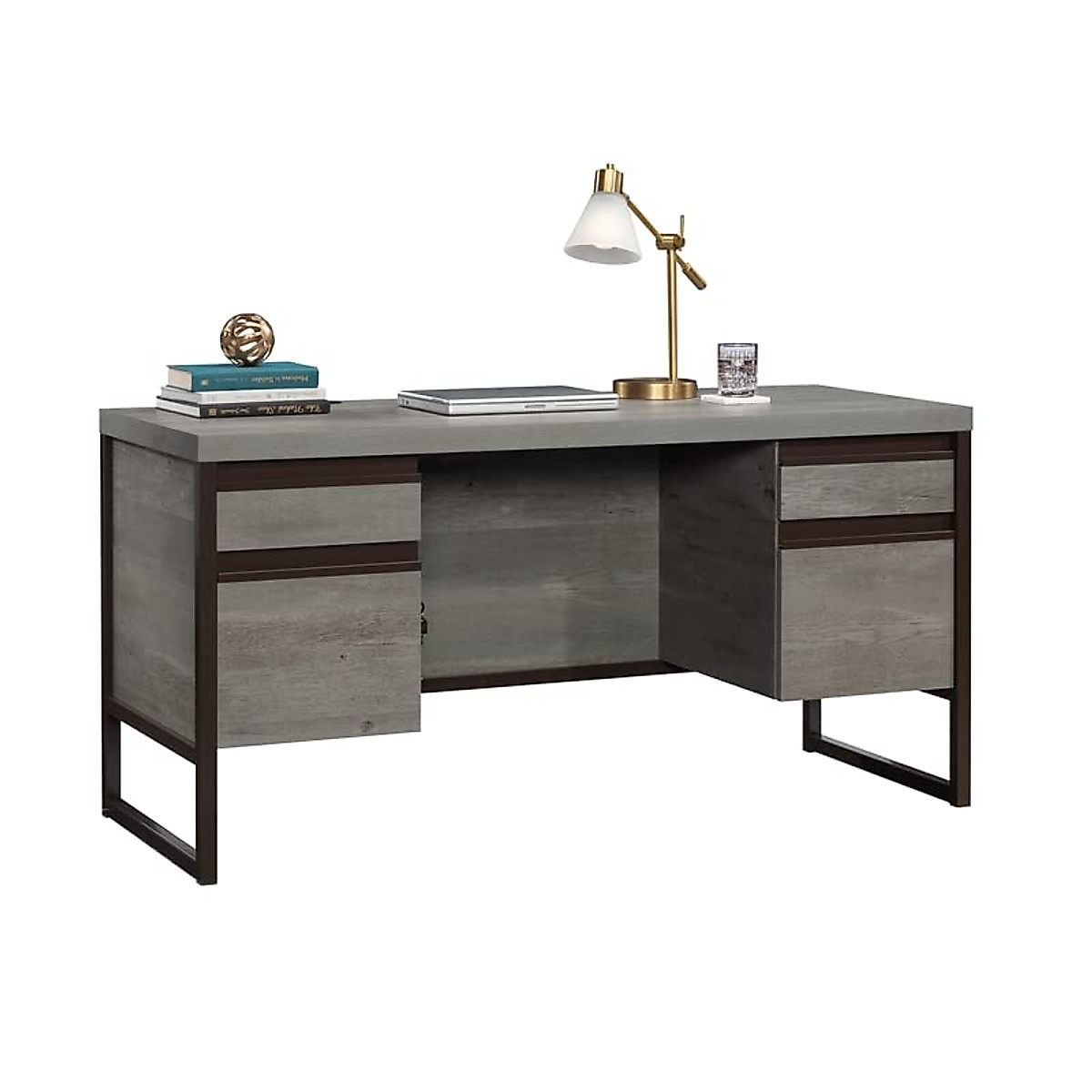 Sauder Manhattan Gate Engineered Wood Computer Desk in Mystic Oak