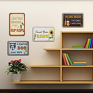 Tin Signs-In Dog Beers I've Had One-Restaurant Bar Hotel Restaurant Cafe House Bedroom Bathroom Garage Decoration.8x12Inch
