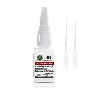 20g Glass Glue, Acrylic Adhesive,Used for Repairing and bonding Between Glass, Acrylic and Other Materials. Instant Super Glue for Glasses,Glass Products,Acrylic Products-Clear