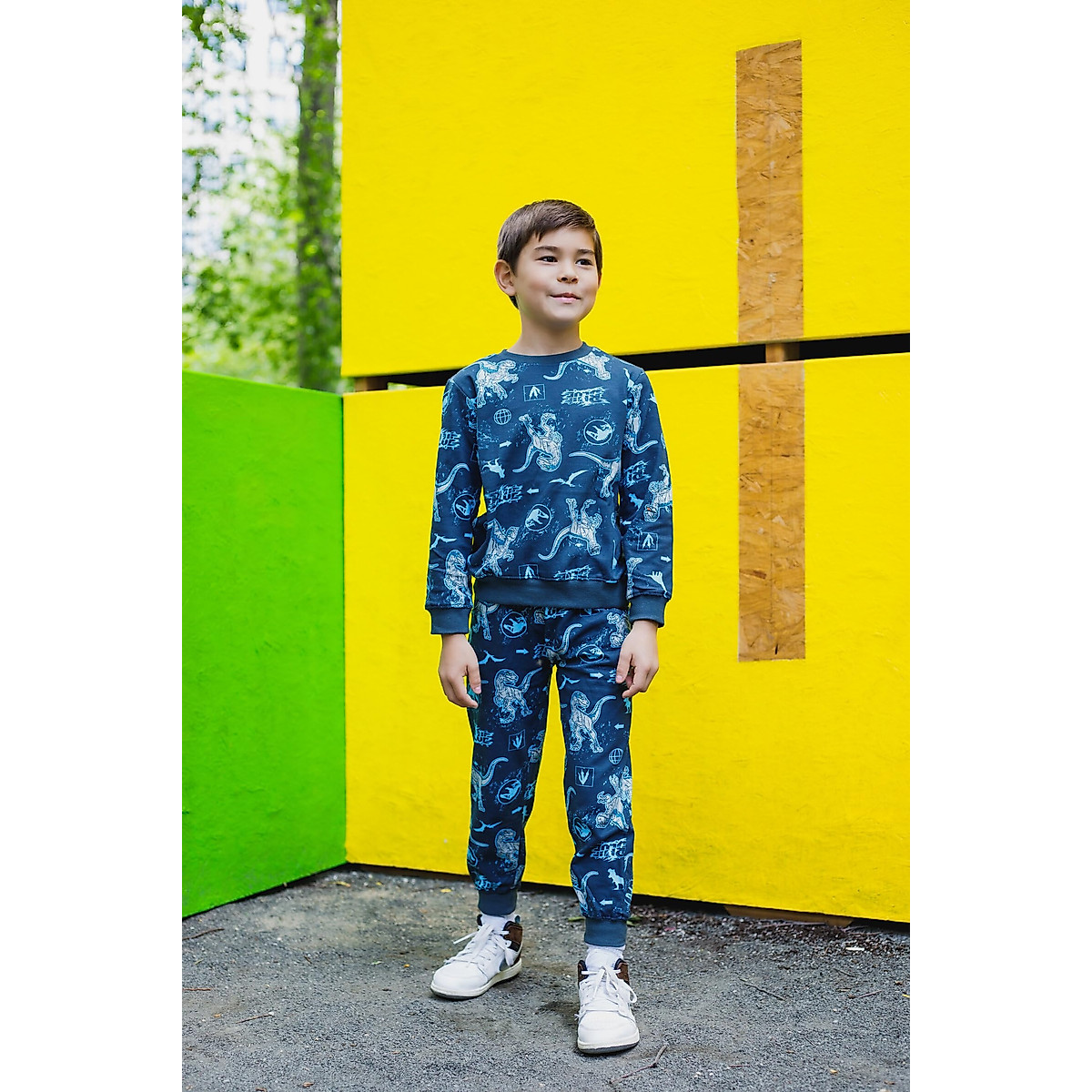 Jurassic World Infant Baby Boys Fleece Pullover Sweatshirt & Pants Green/Grey 18 Months